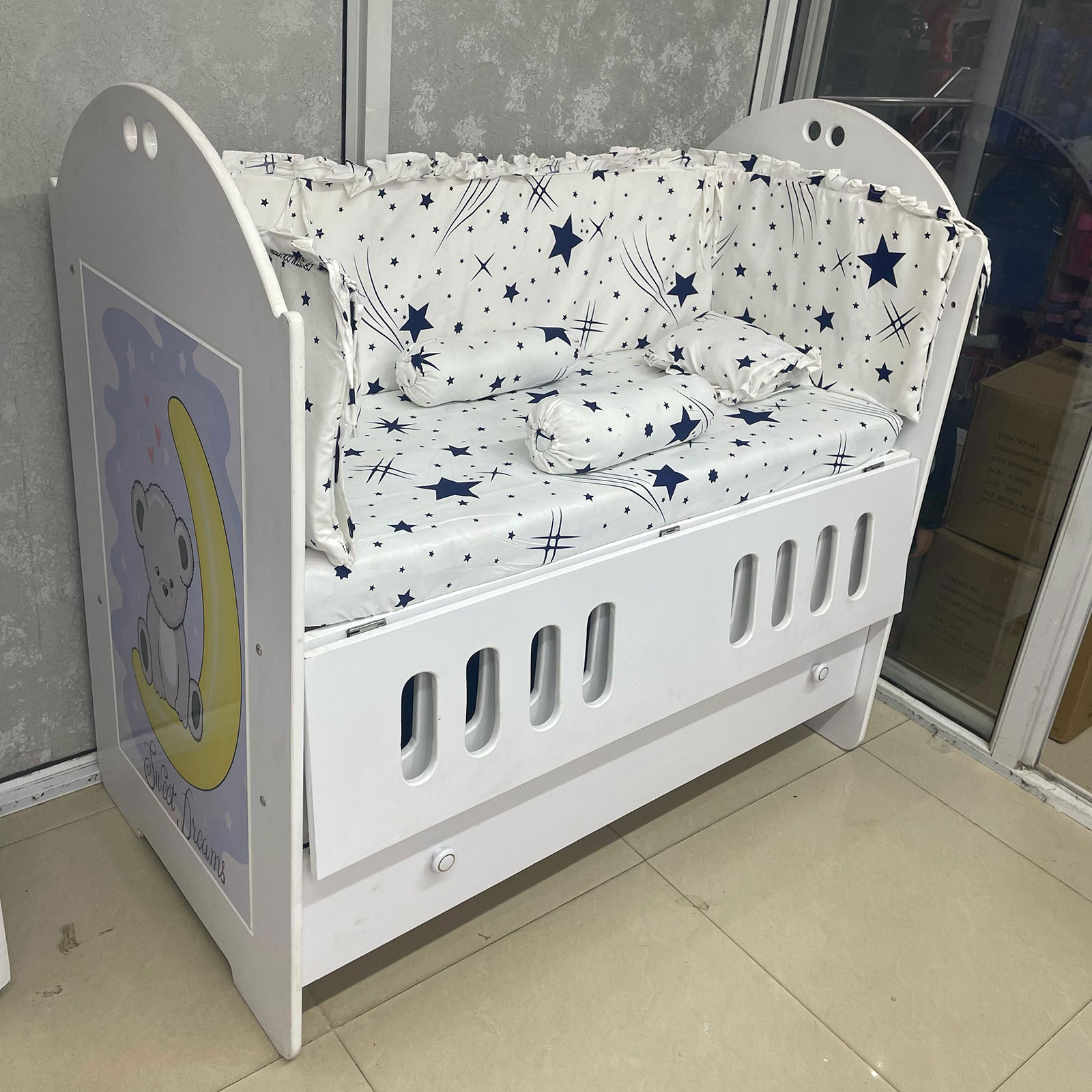 MDF Cot Mattress Cot Bumpers - Baraka Baby Shop